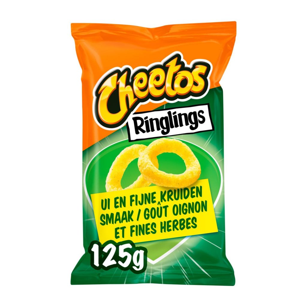 Cheetos Ringlings onion 125 gram - Kantoor & Schoonmaakartikelen